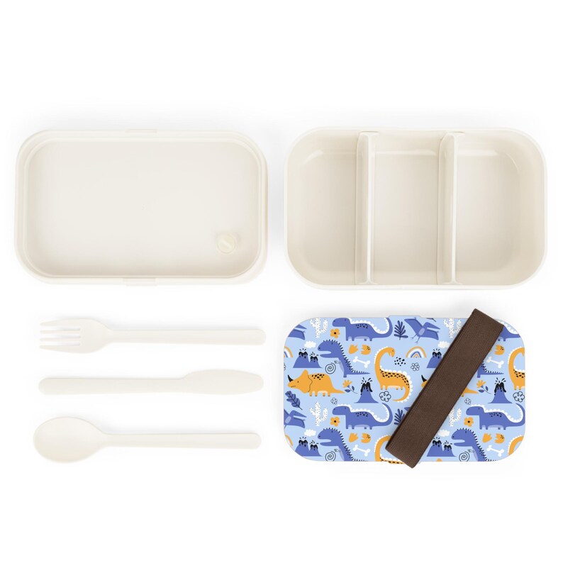 Dinosaur Bento Box, Lunch Box for Kids, Fun Blue Design, Kid Birthday ...