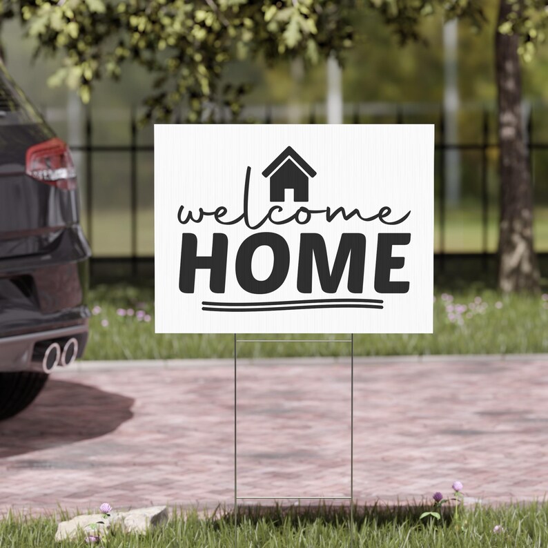 Welcome Home Yard Sign, Lawn Decor With House Graphic, Ideal for ...