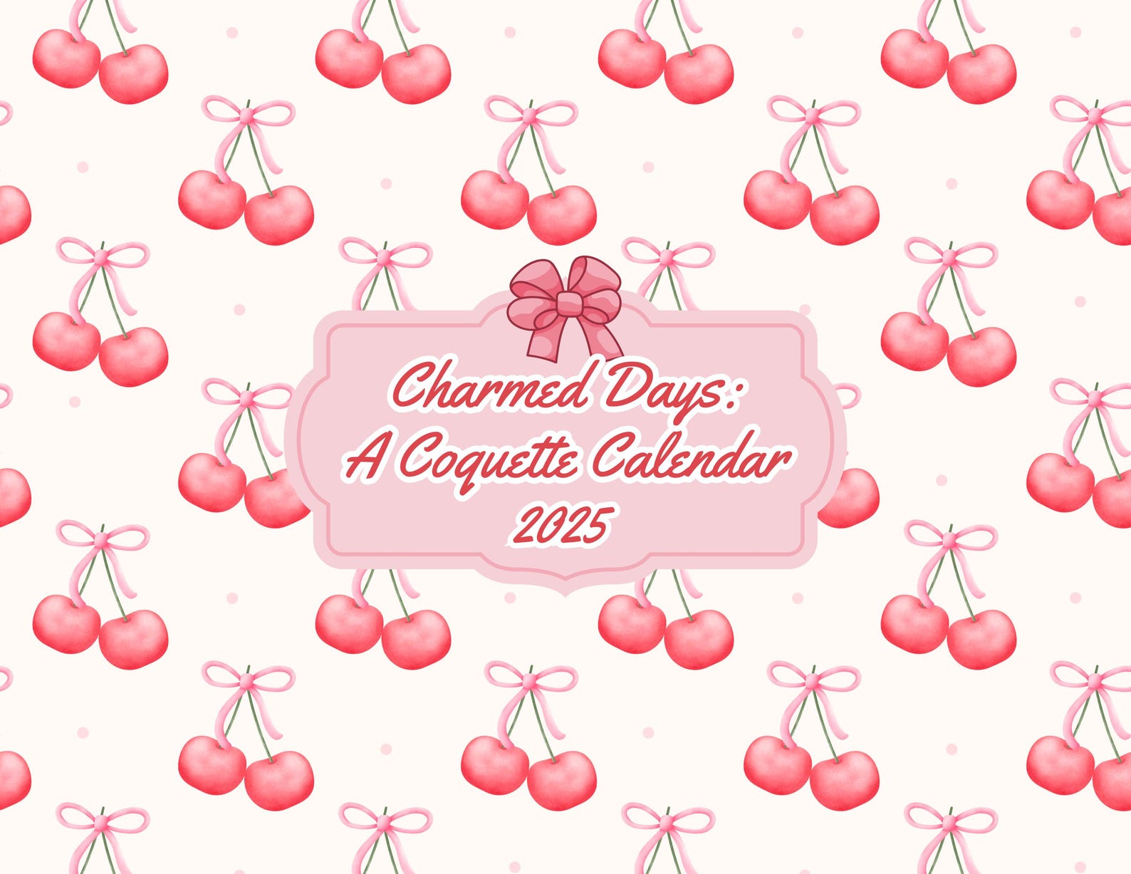 Charmed Days: A Coquette Calendar, 2025 Wall Calendar 11" X 8.5" - Etsy