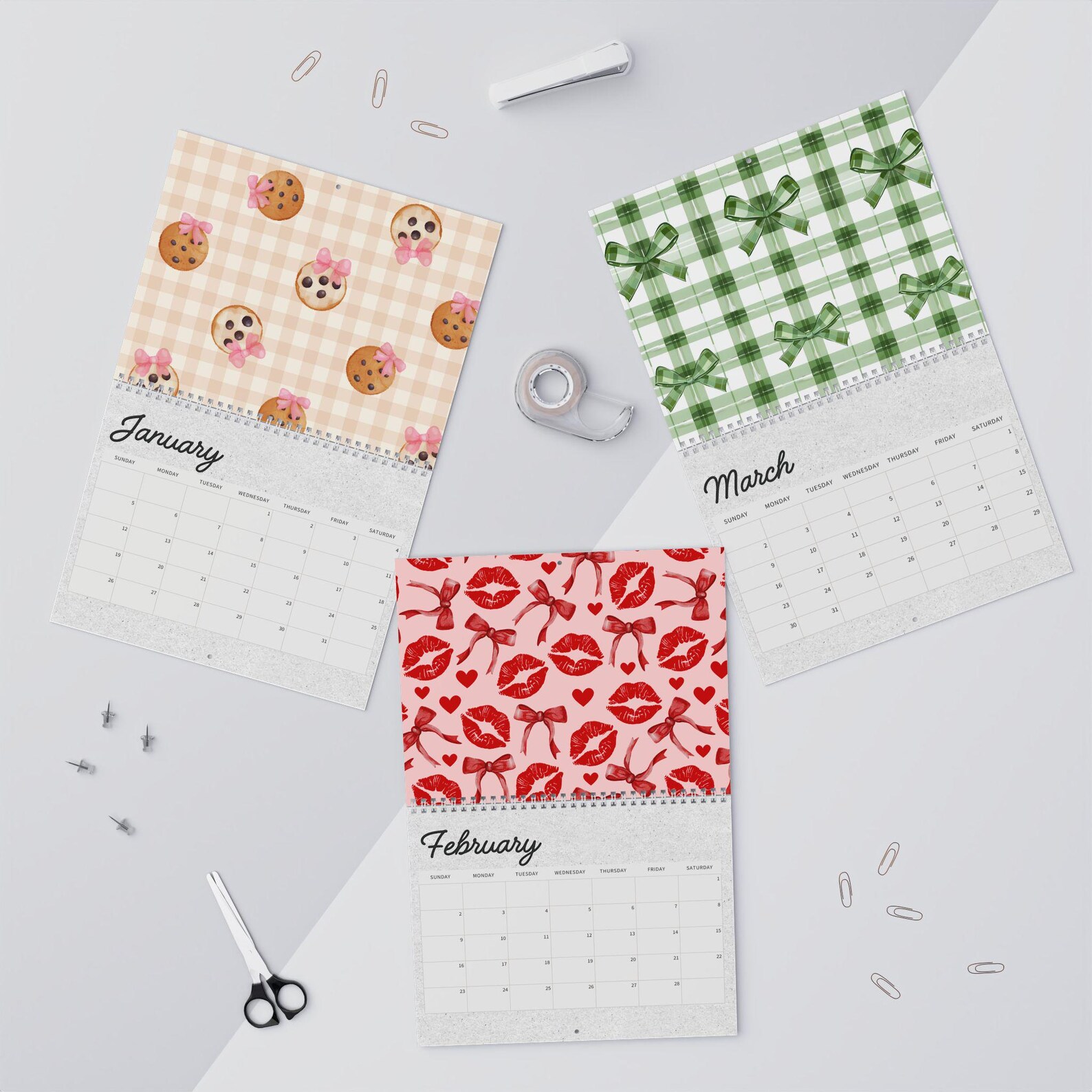 Charmed Days: A Coquette Calendar, 2025 Wall Calendar 11" X 8.5" - Etsy