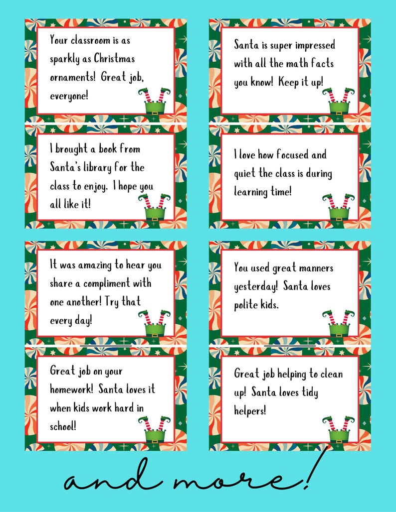 Christmas Elf Notes CLASSROOM EDITION, Printable and Ready to Use ...