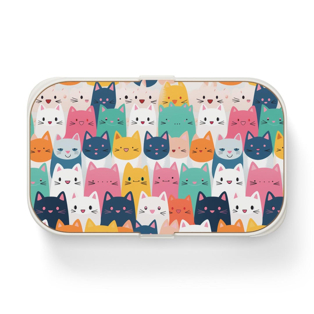 Kawaii Cats Bento Box, Cute & Colorful Lunch Box for Kids, Teens and ...