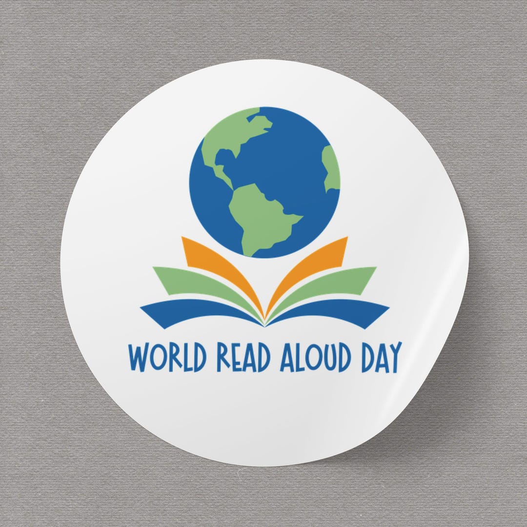 World Read Aloud Day Stickers, Eco-friendly Label Rolls, Book Lovers ...