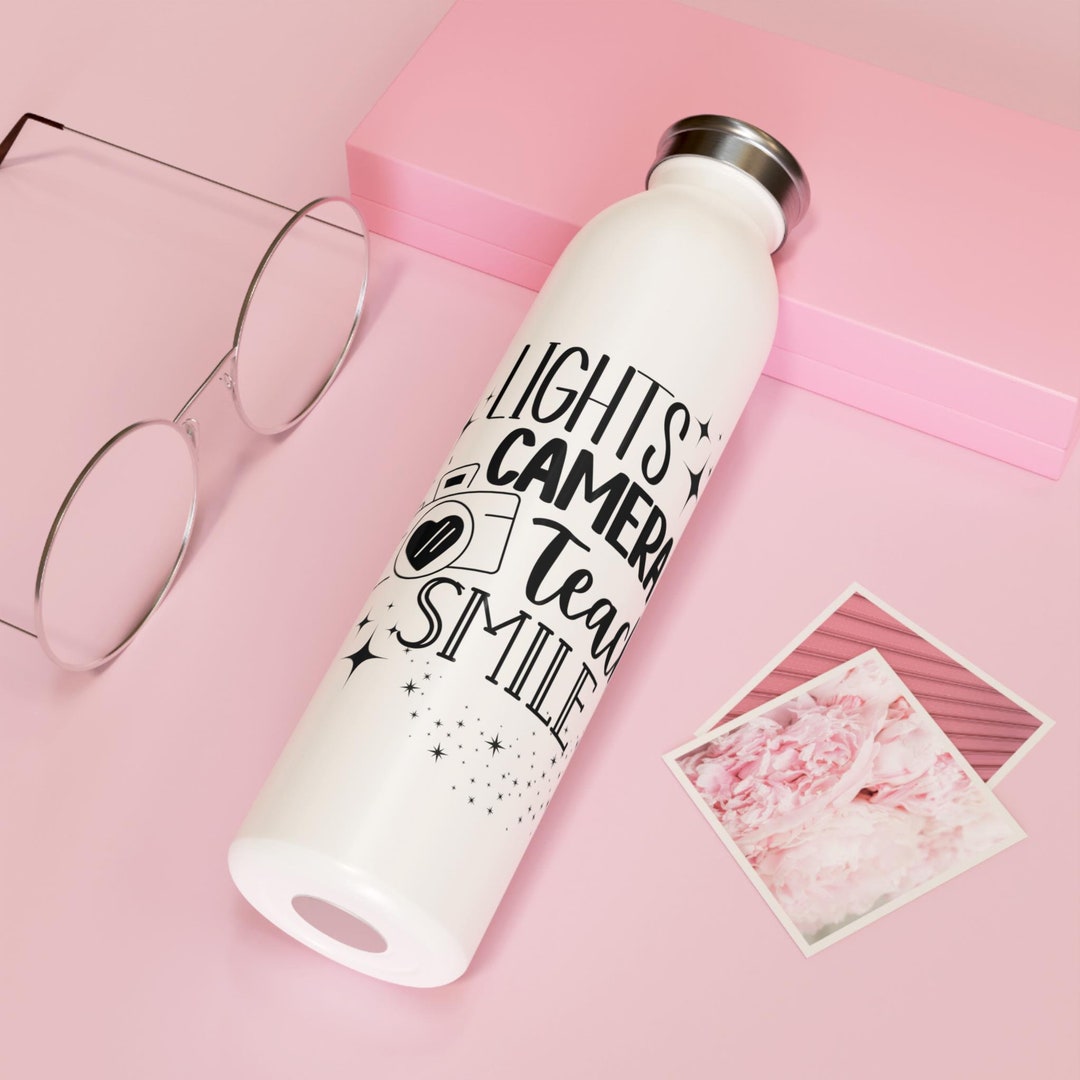 Teacher Water Bottle, ICDIWABH, Lights Camera Teach Smile, Taylor ...