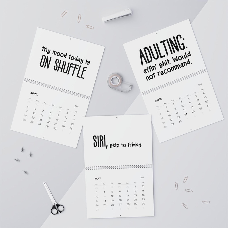 The Anti-inspirational 2026 Wall Calendar, Funny Office Humor ...