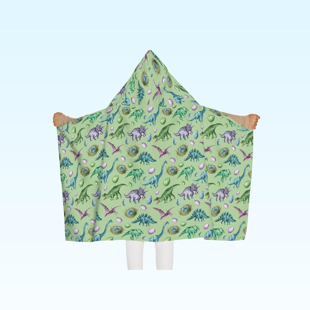 Kids Hooded Towel Dinosaurs, T-rex Bath Towel, Ideal for Bath Time ...