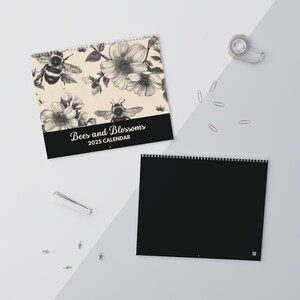 Bees and Blossoms Wall Calendar 2025, Home Decor, Gift for Nature ...