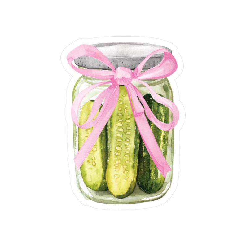 Coquette Pickle Jar Sticker, Pickles Vinyl Decal, Laptop Sticker, Fun ...
