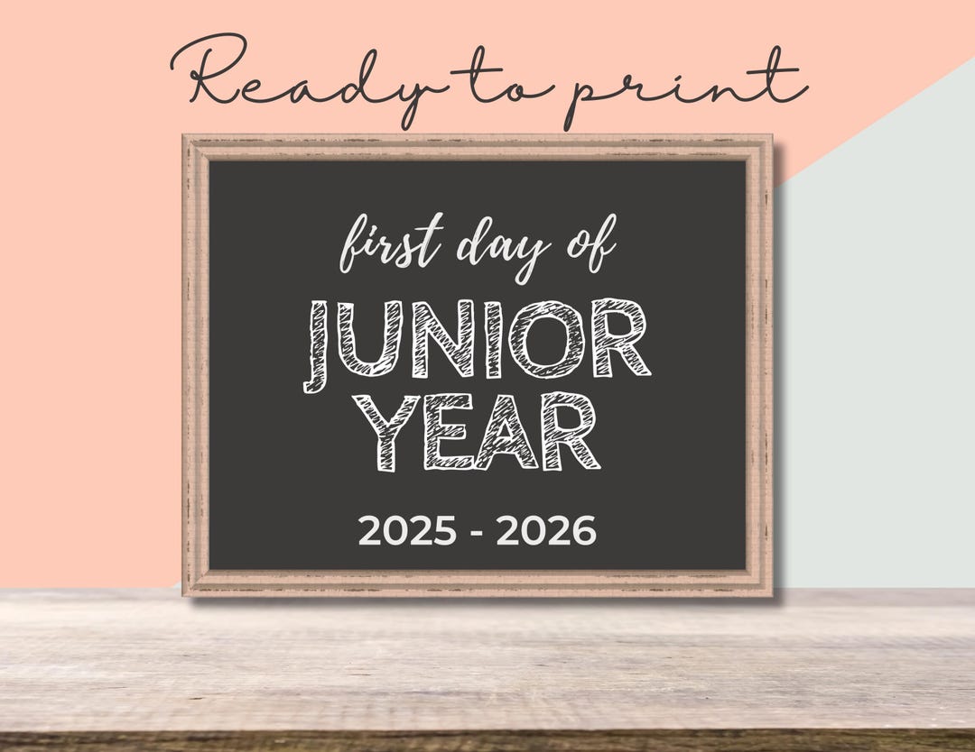 Junior Sign, Back to School Photo Prop, Perfect for Social Media Post ...