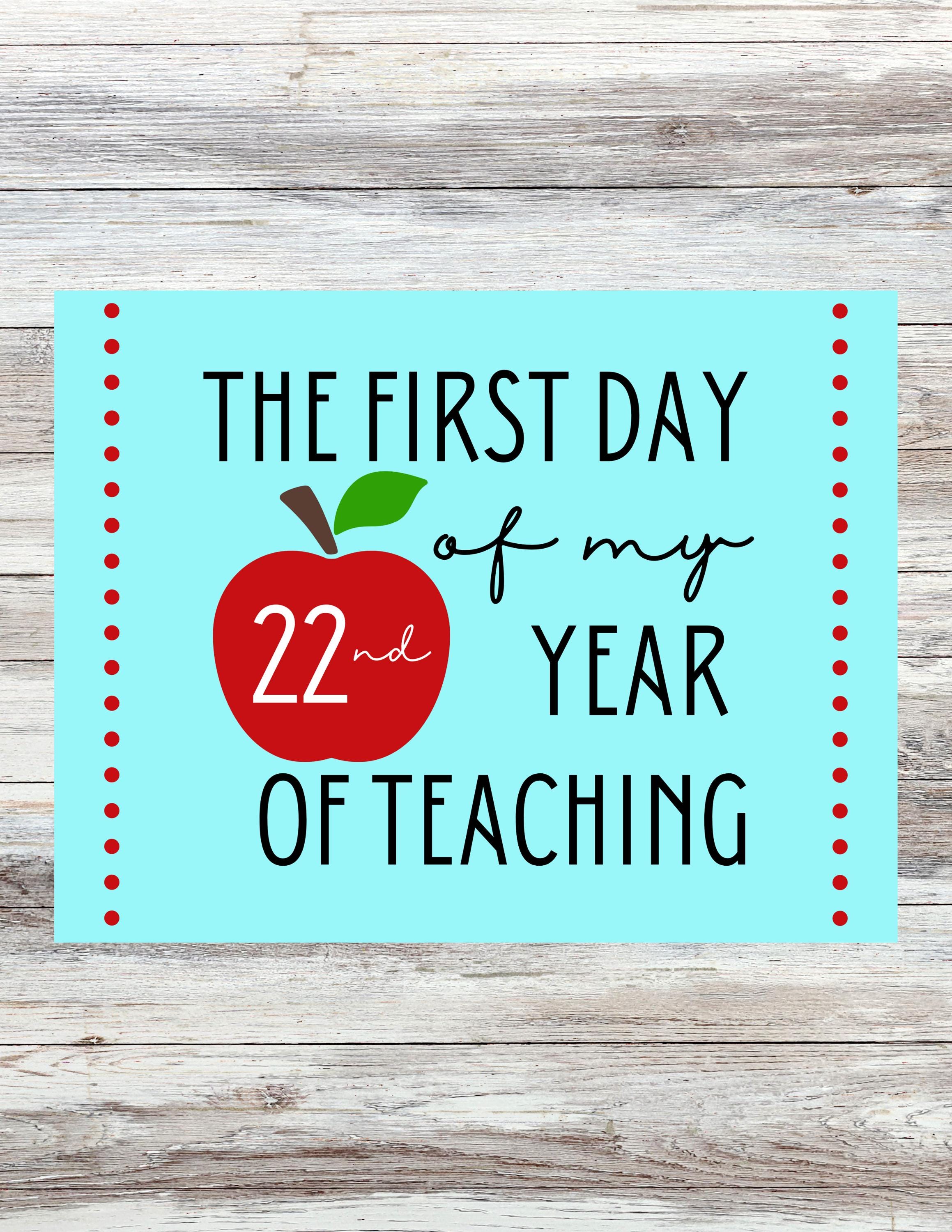 Teacher First Day of School Sign, EDITABLE, Back to School, 2024-2025 ...