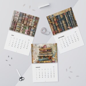 Vintage Junk Journal 2025 Wall Calendar, Book Lover, Library, Vintage ...