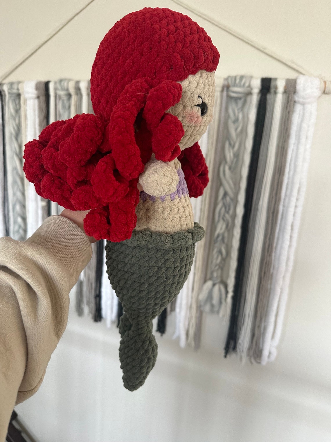 CUSTOMIZABLE Crochet Mermaid Doll Toddler Birthday Gift Toddler Stuffed ...