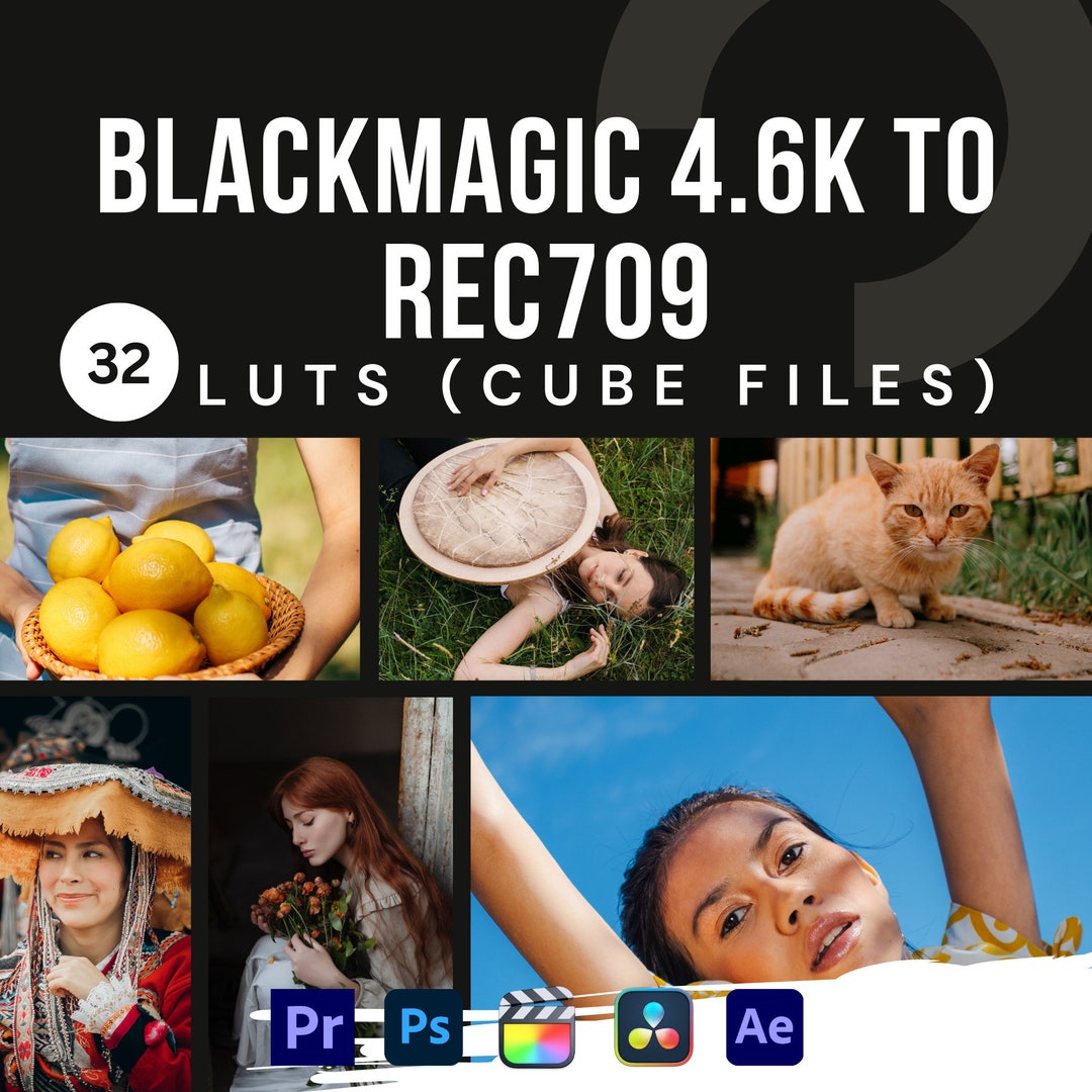 Blackmagic Luts- Luts for Video Footage in Blackmagic 4.6K Camera to ...