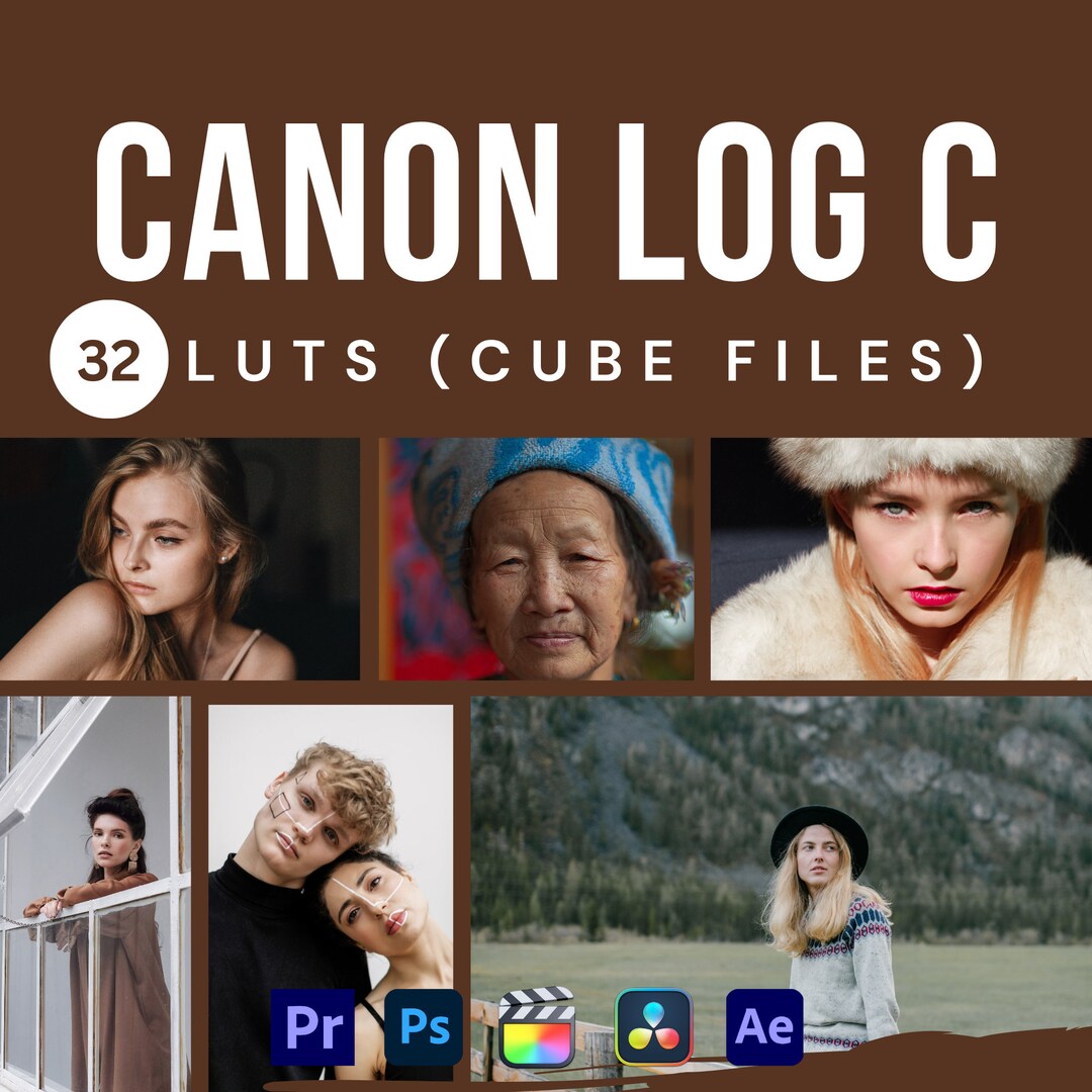 Canon Luts- Canon Log C Luts Pack Bundle for Video Footage Shot in Canon Log C File Format to ...