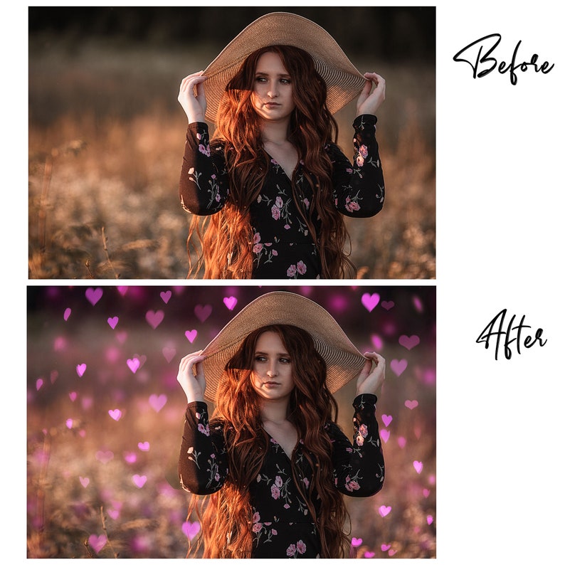 Heart Bokeh Overlays Romantic Overlays Valentine Overlays Love - Etsy