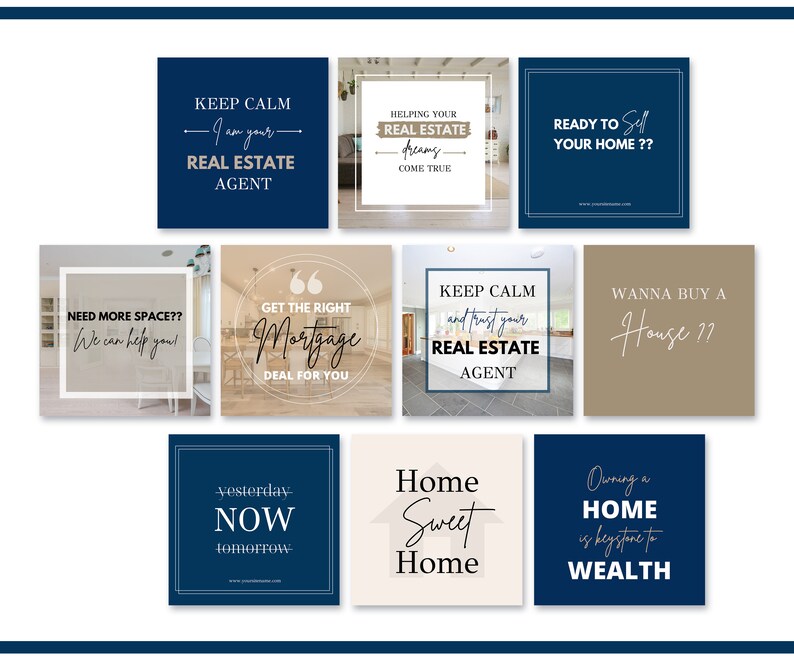Editable Instagram Posts for Realtors Real Estate Instagram - Etsy