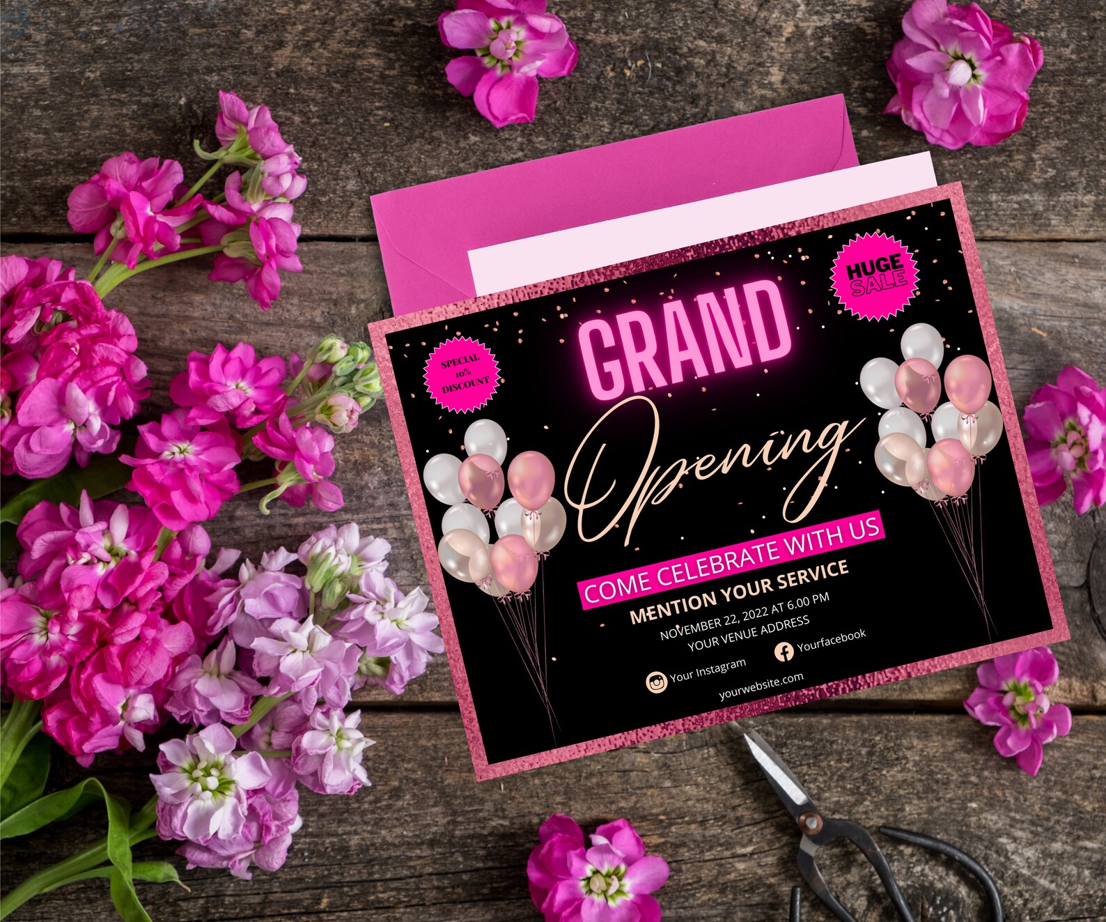 DIY Grand Opening Flyer Template Social Media Flyer Launching Soon ...