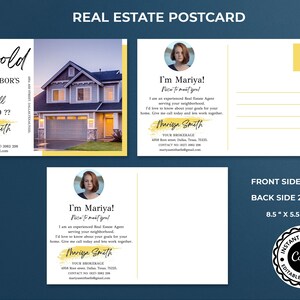 Real Estate Postcards Realtor Just Sold Postcard Realtor Farming Card ...