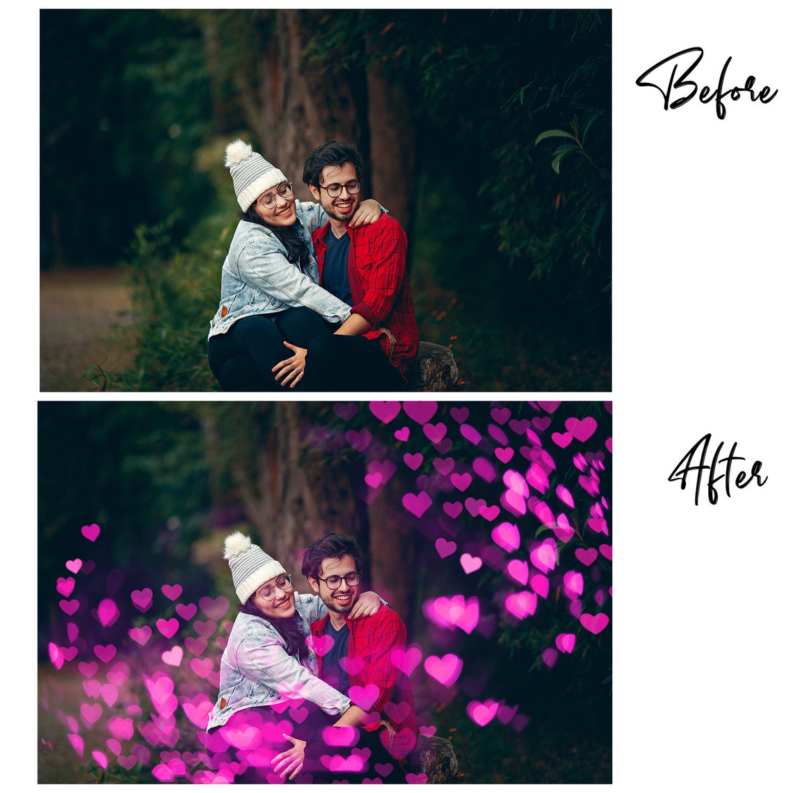 Heart Bokeh Overlays Romantic Overlays Valentine Overlays Love | Etsy