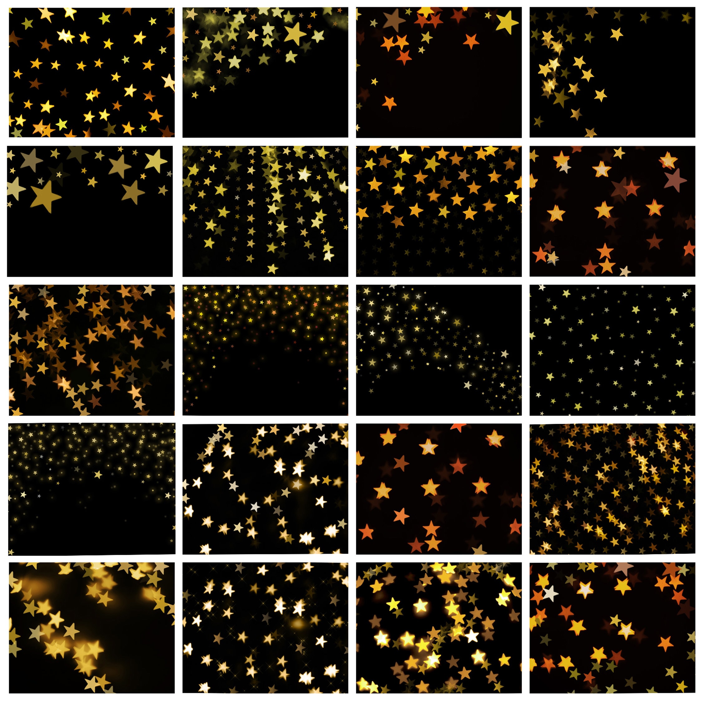 Star Bokeh Overlay Christmas Overlay Golden Star Bokeh - Etsy