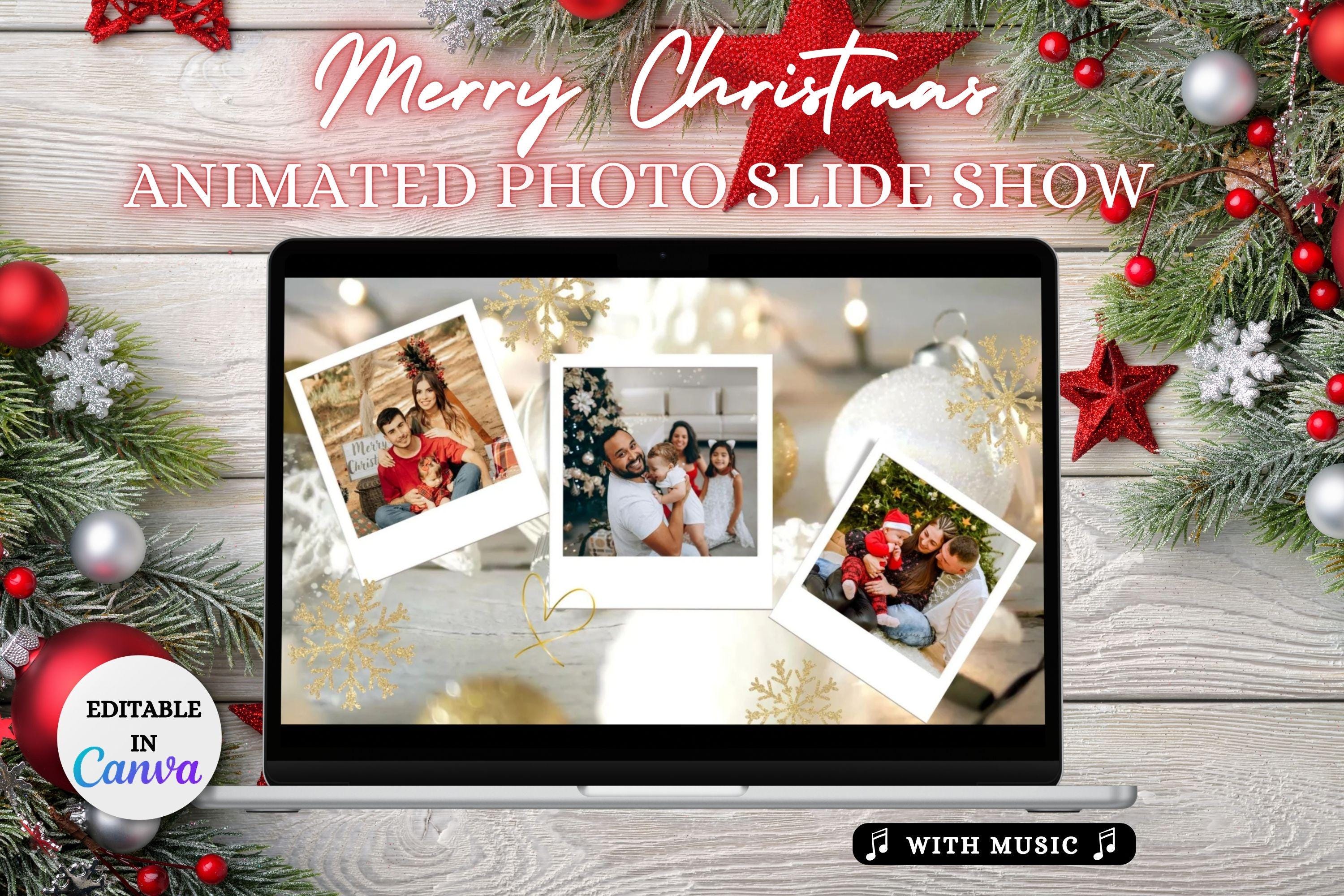 Canva Slideshow Template Christmas Animated Photo Slideshow Templates ...