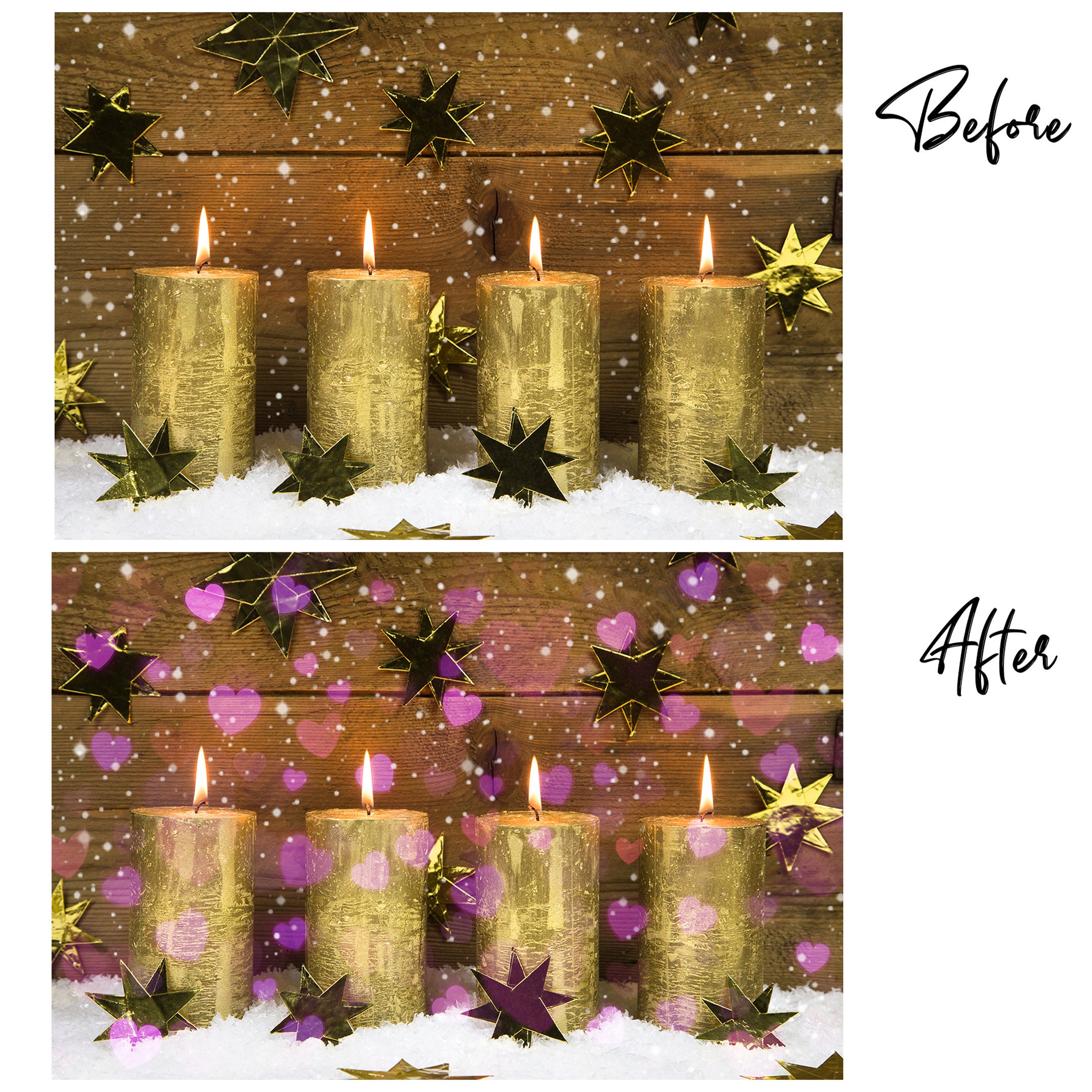 Heart Bokeh Overlays Romantic Overlays Valentine Overlays Love | Etsy