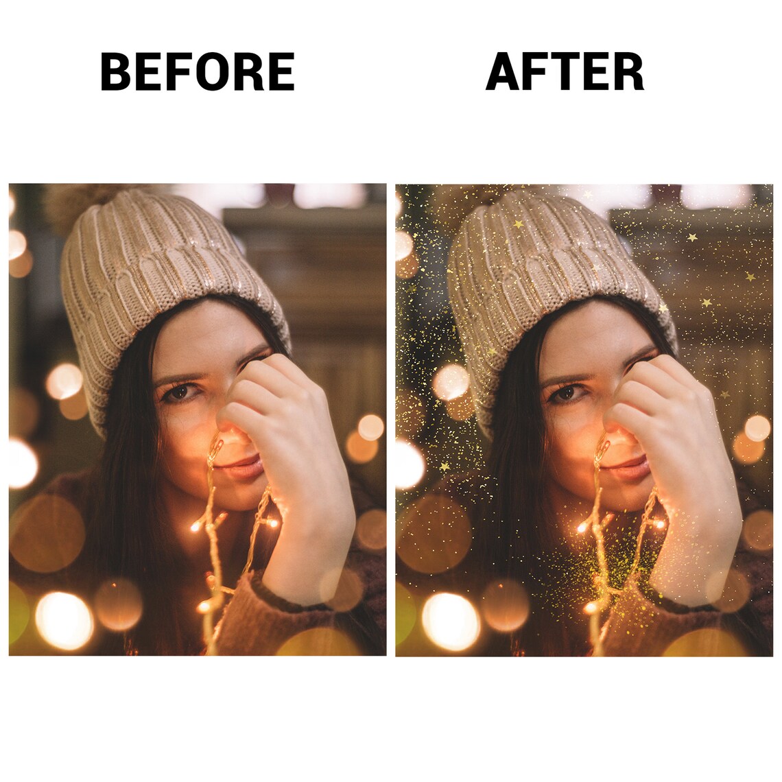 Gold Dust Overlay Golden Fireflies Overlays Sparkle Stardust - Etsy