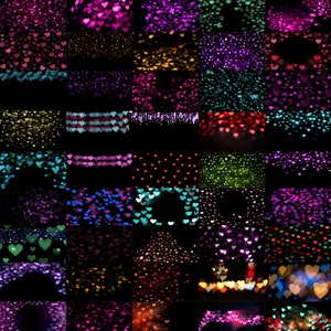 Heart Bokeh Overlays Romantic Overlays Valentine Overlays Love Overlays ...