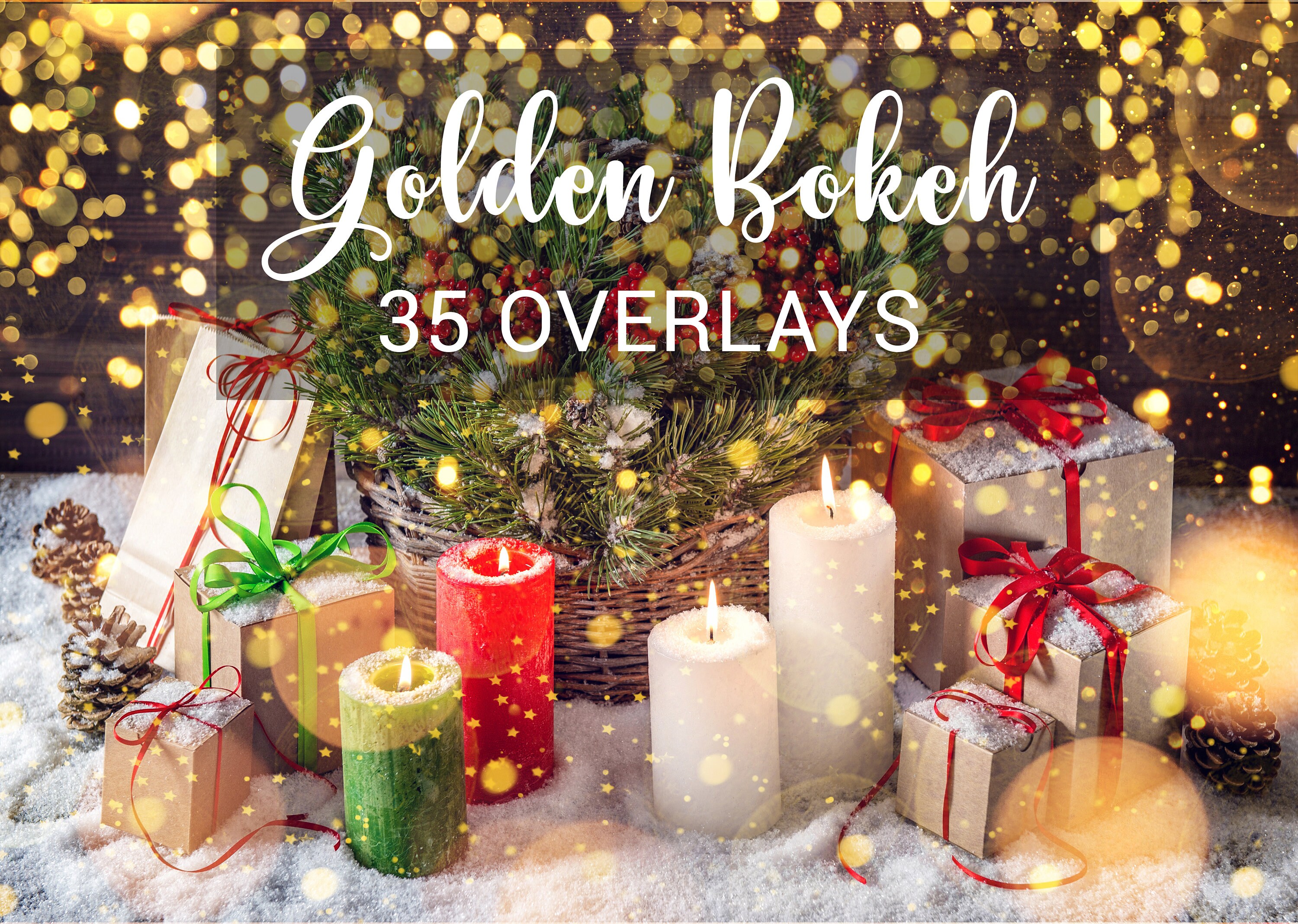 Photoshop Overlay Christmas Overlays Gold Bokeh Overlays Gold Light ...