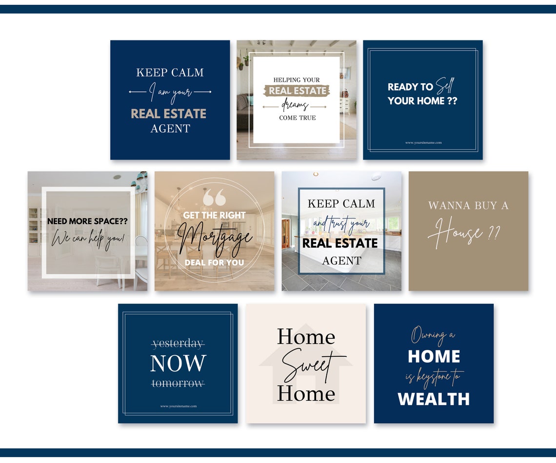 Editable Instagram Posts for Realtors Real Estate Instagram - Etsy