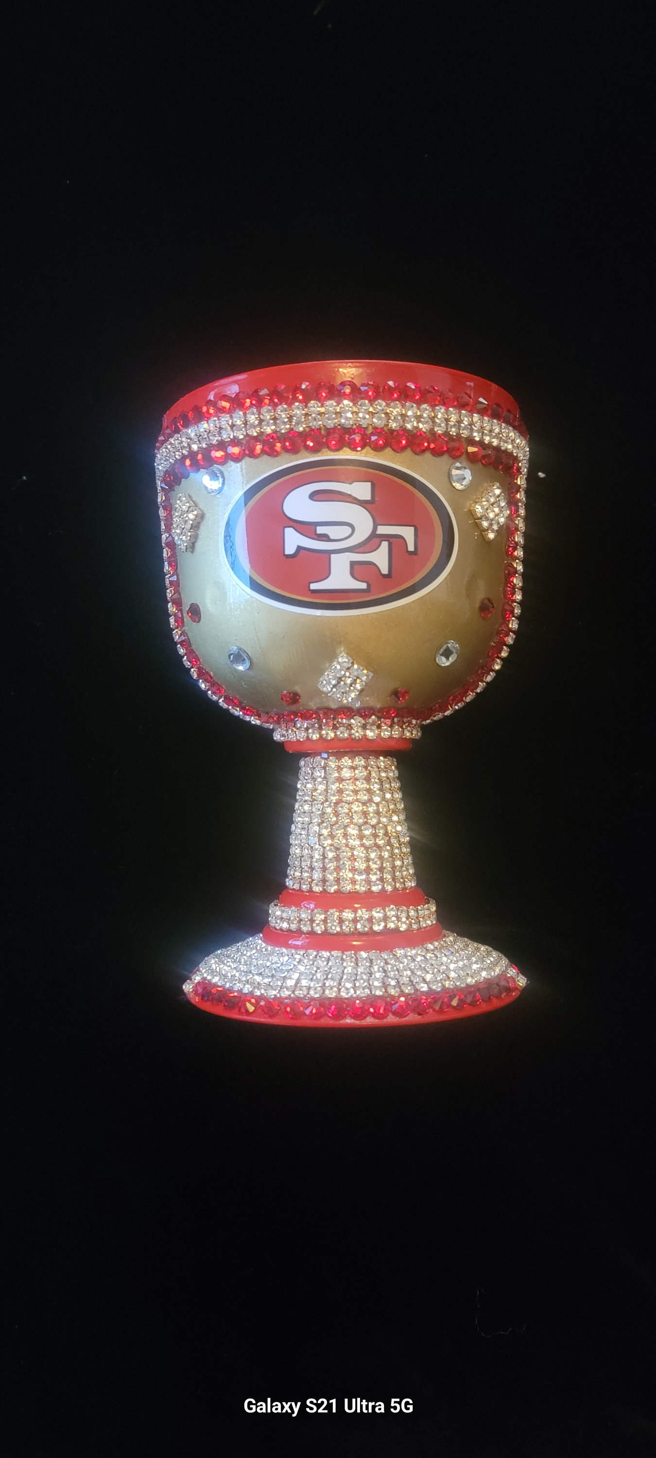 49ers ICED Bling Goblet Cup - Etsy