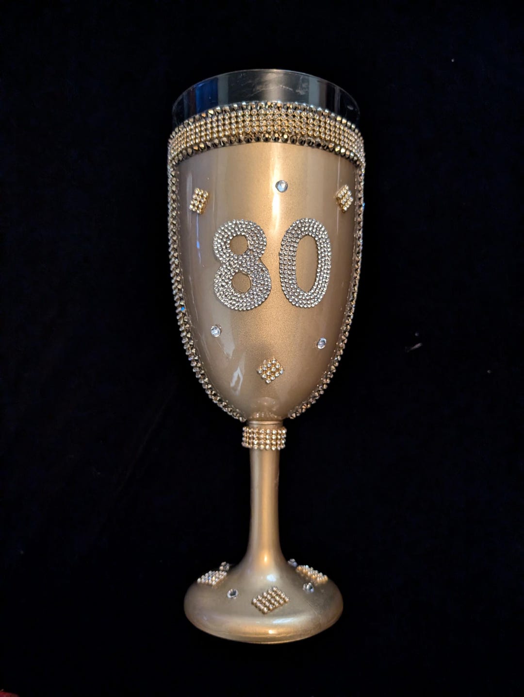 80th Birthday Iced Bling Giant Cup - Etsy