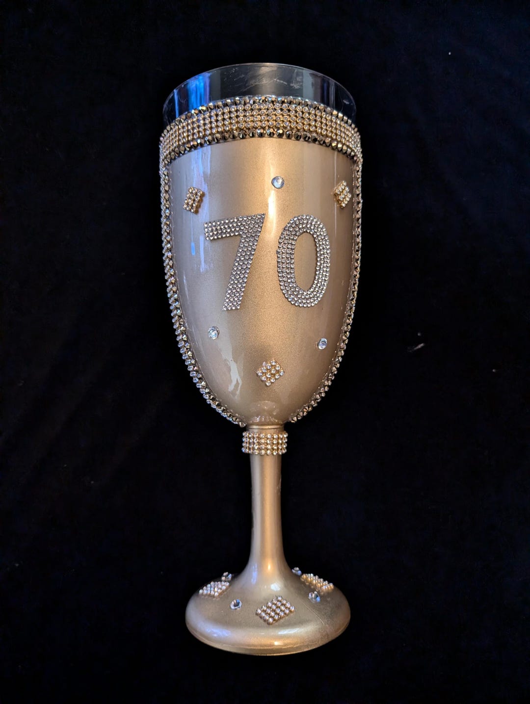 70th Birthday Iced Bling Giant Cup - Etsy