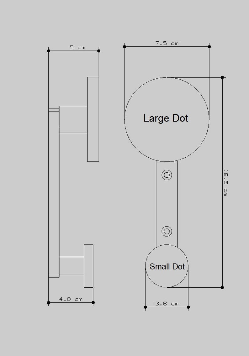 Two Dot Round wall hook Modern Coat rack wall mount | Etsy