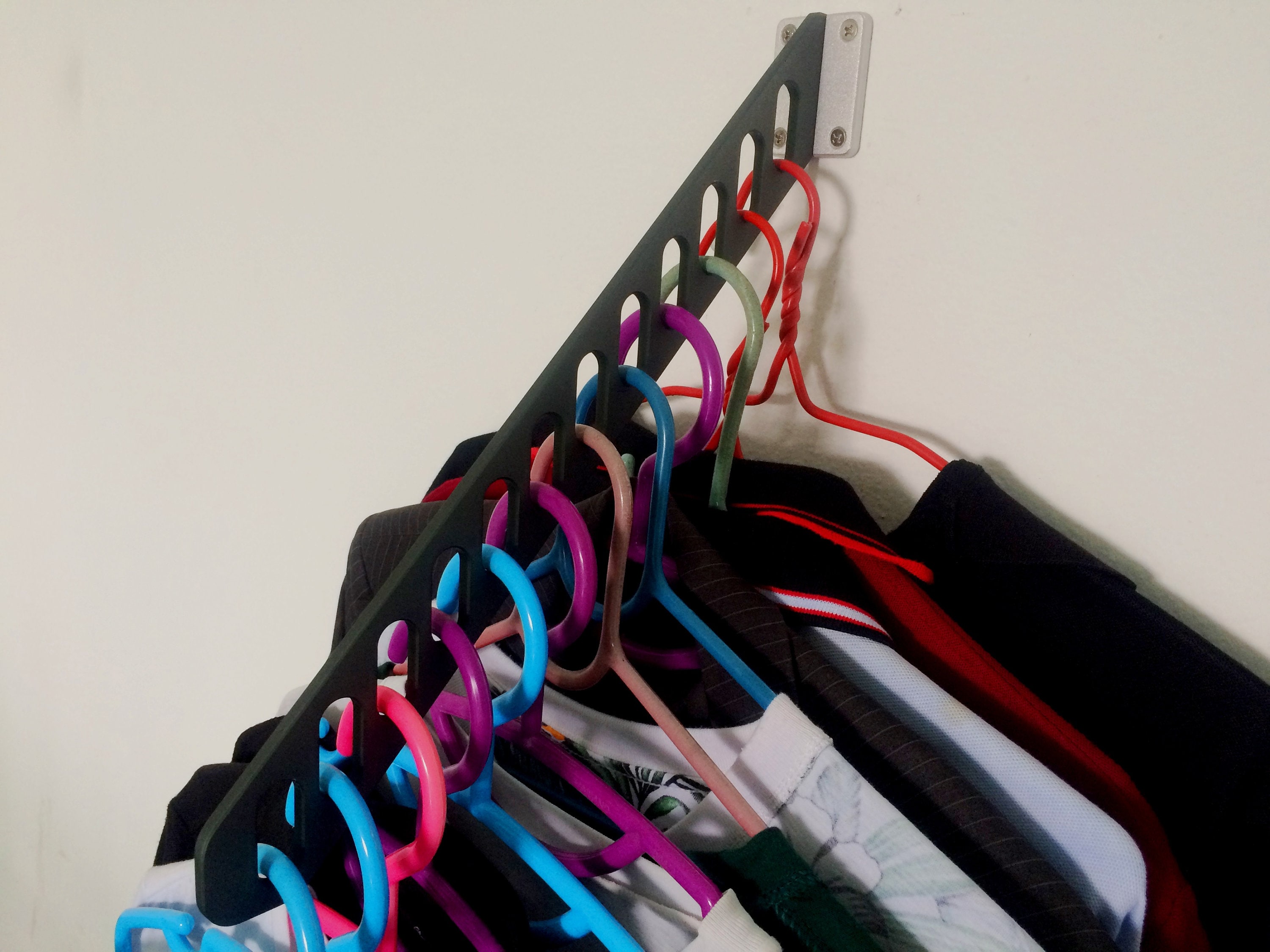 Wall Clothing Rack Hanging Coat Rack Wall Mount Display - Etsy UK