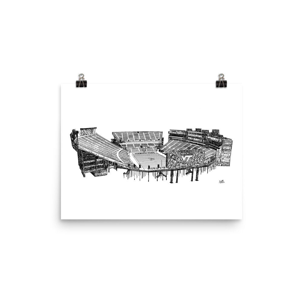 Virginia Tech Football Lane Stadium Poster - Etsy