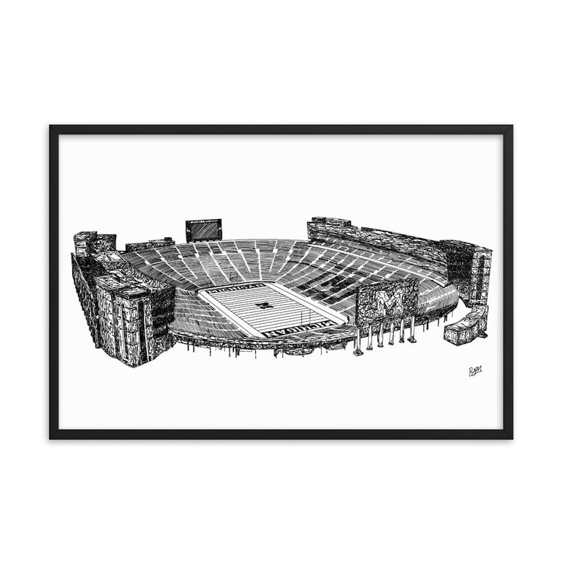 University of Michigan - Michigan Stadium - the Big House Framed Poster ...