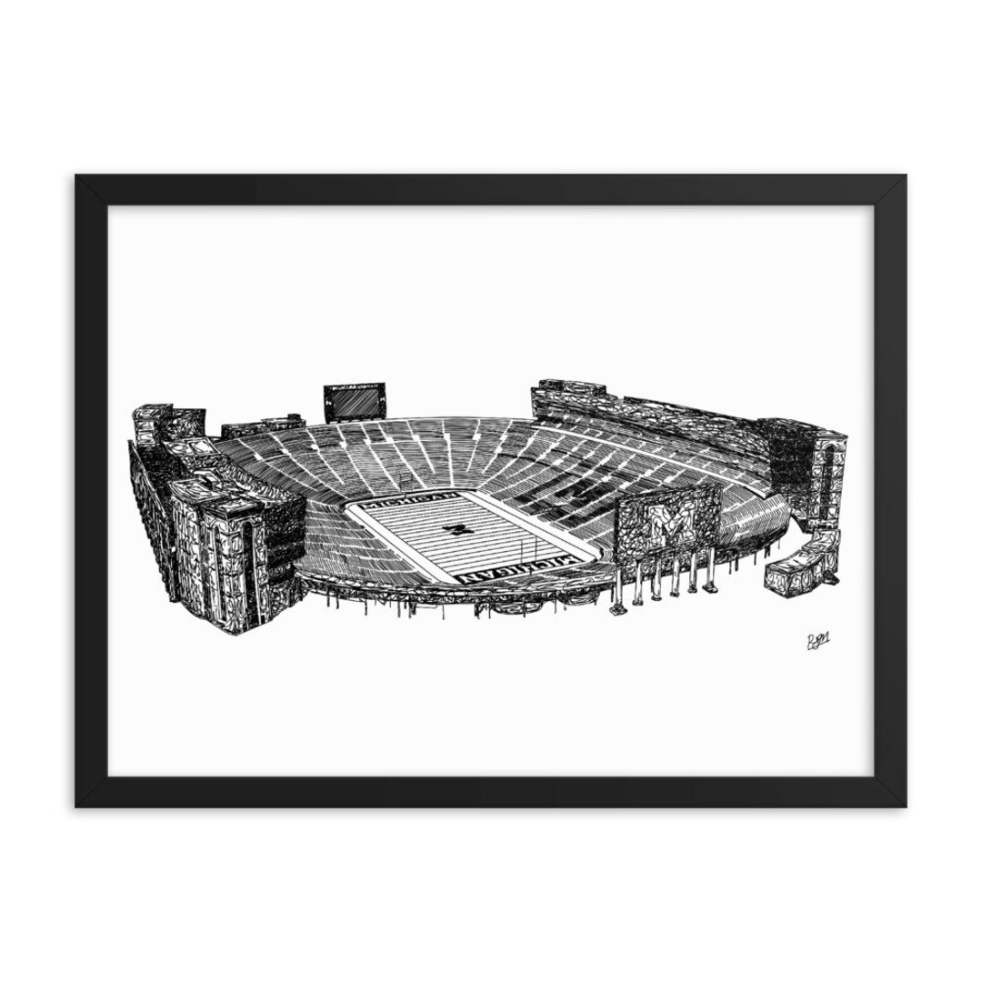 University of Michigan - Michigan Stadium - the Big House Framed Poster ...