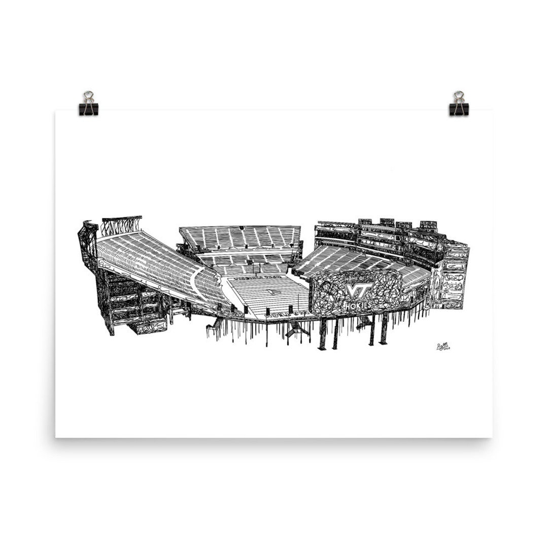 Virginia Tech Football Lane Stadium Poster - Etsy