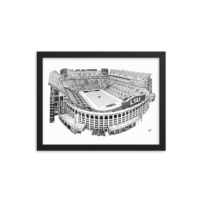 LSU Tigers Death Valley Football Stadium Framed Photo Paper Poster - Etsy