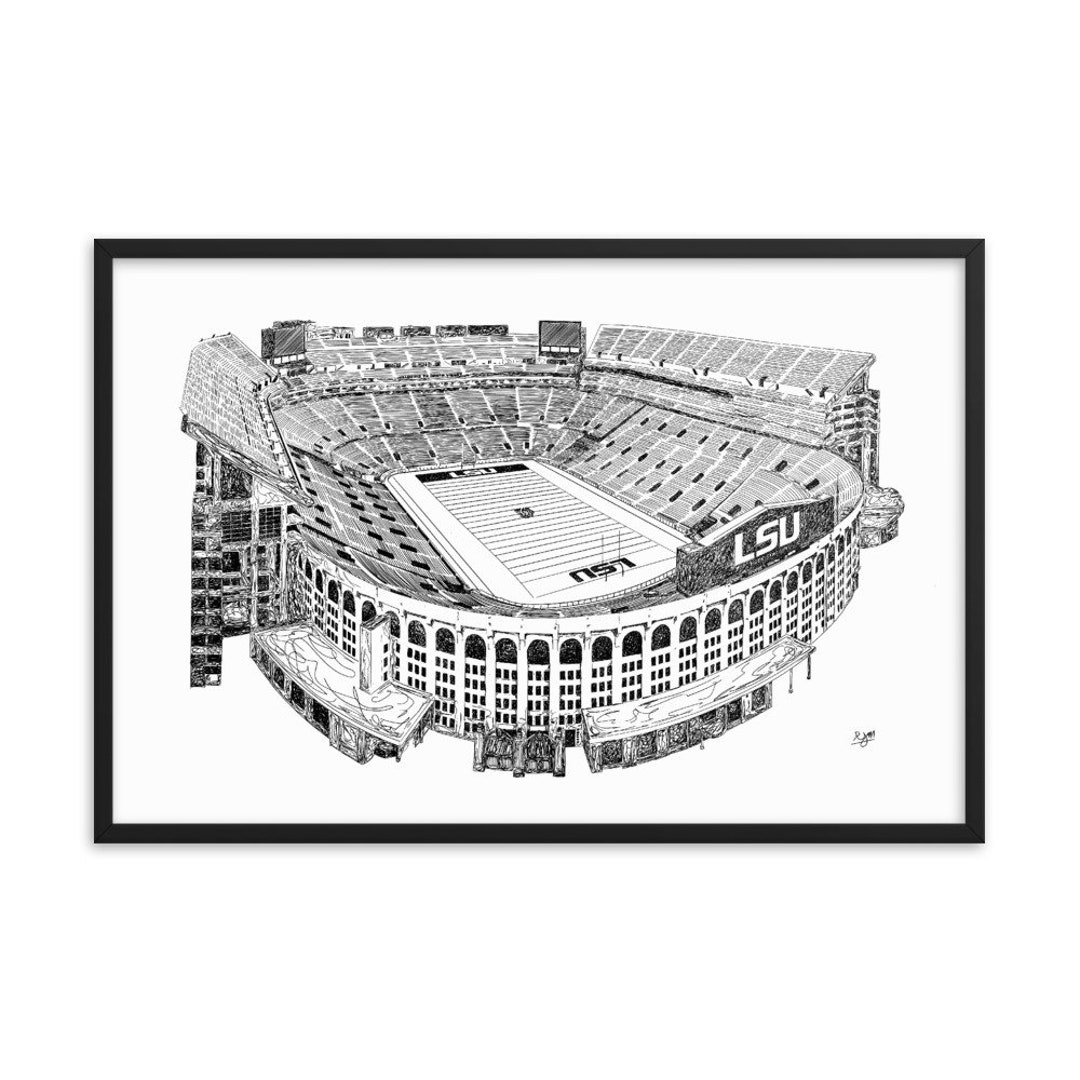 LSU Tigers Death Valley Football Stadium Framed Photo Paper Poster - Etsy