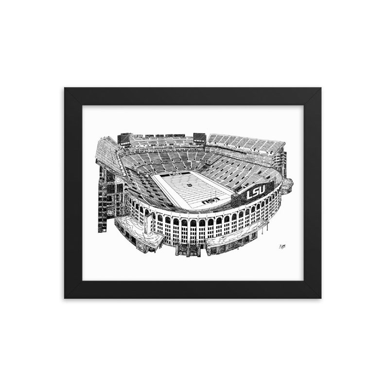 LSU Tigers Death Valley Football Stadium Framed Photo Paper Poster - Etsy