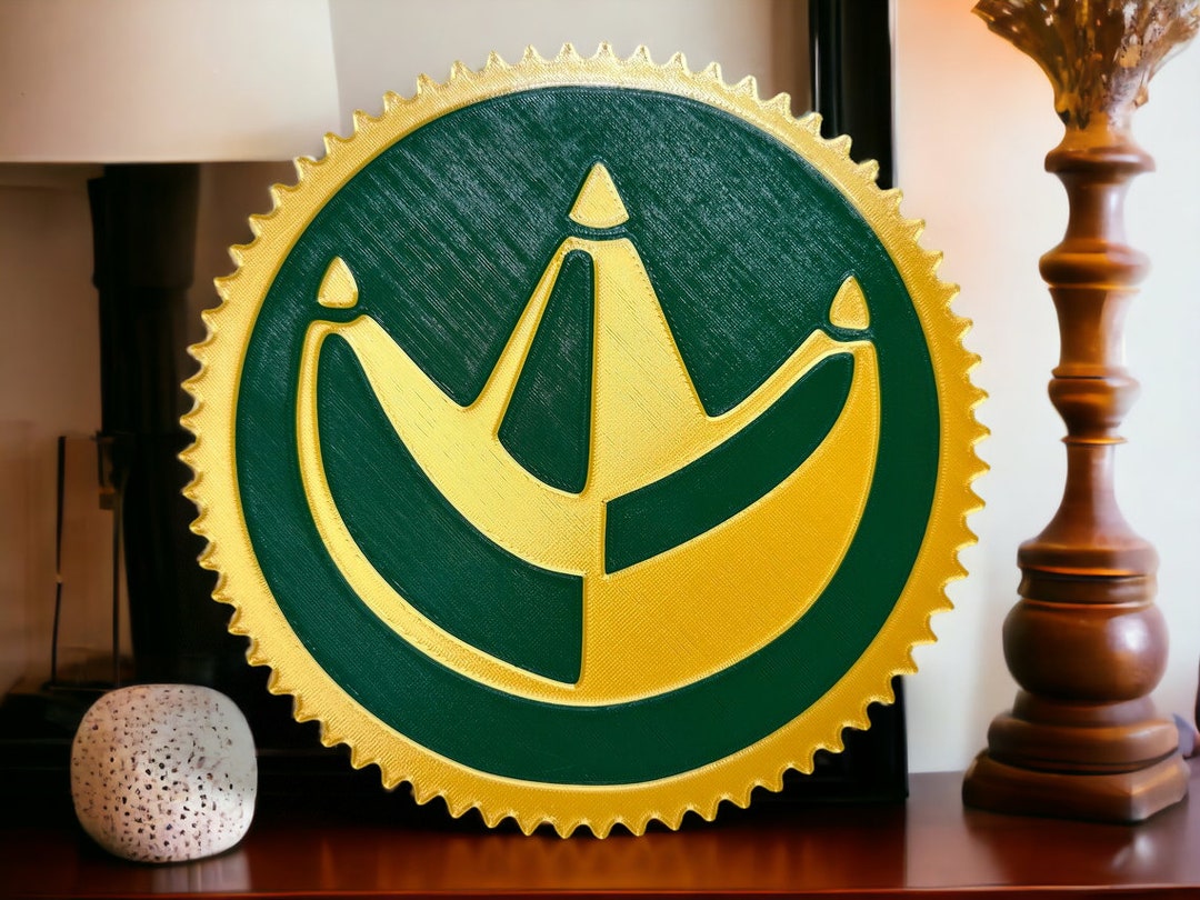 8 Inch 3D Printed Large Green Power Ranger Coin Shaped Wall Decor - Etsy