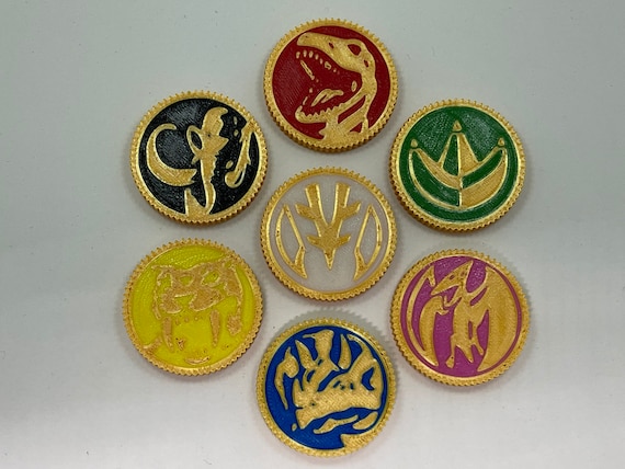 3D Printed OG 90s Mighty Morphin Power Ranger Coins - Etsy