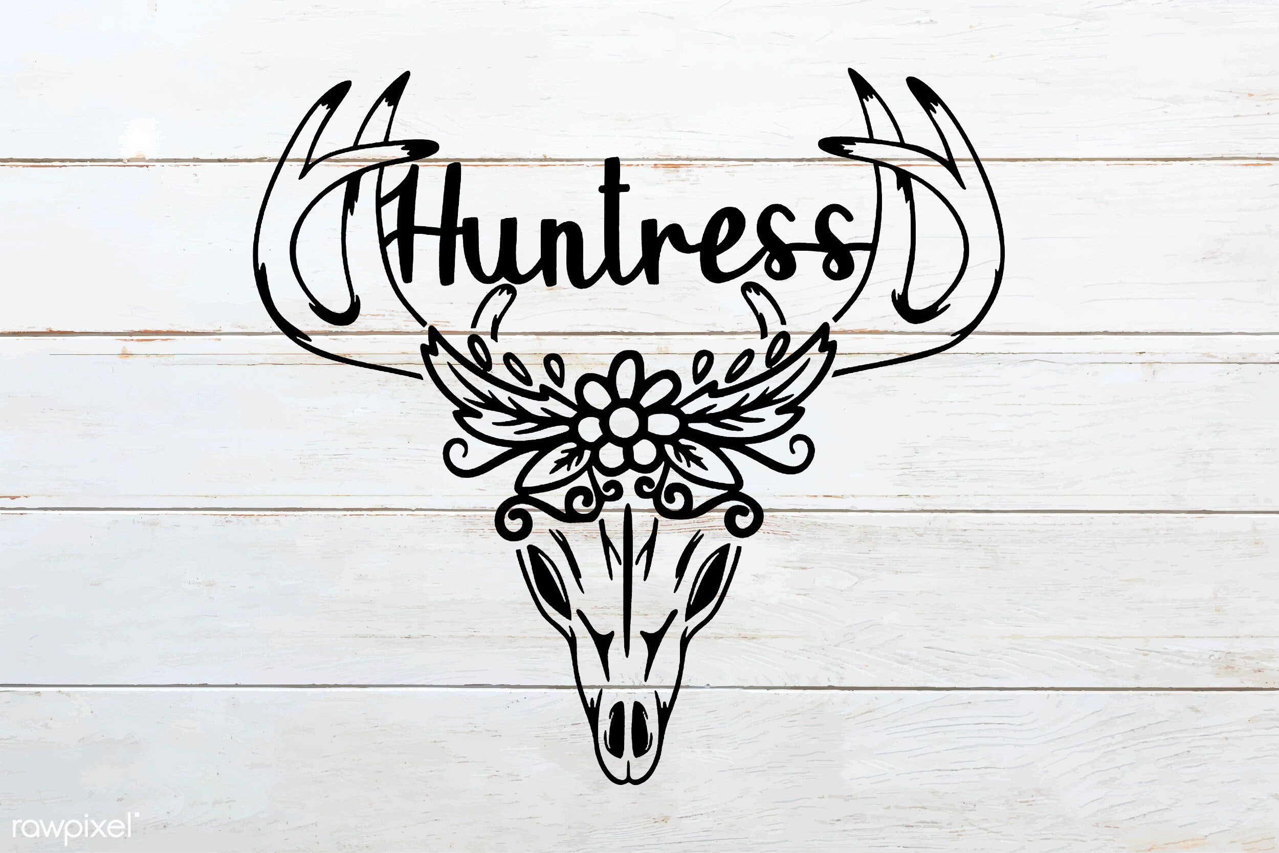 Huntress Vinyl Decal Hunter Decal For Car Hunter Sticker | Etsy