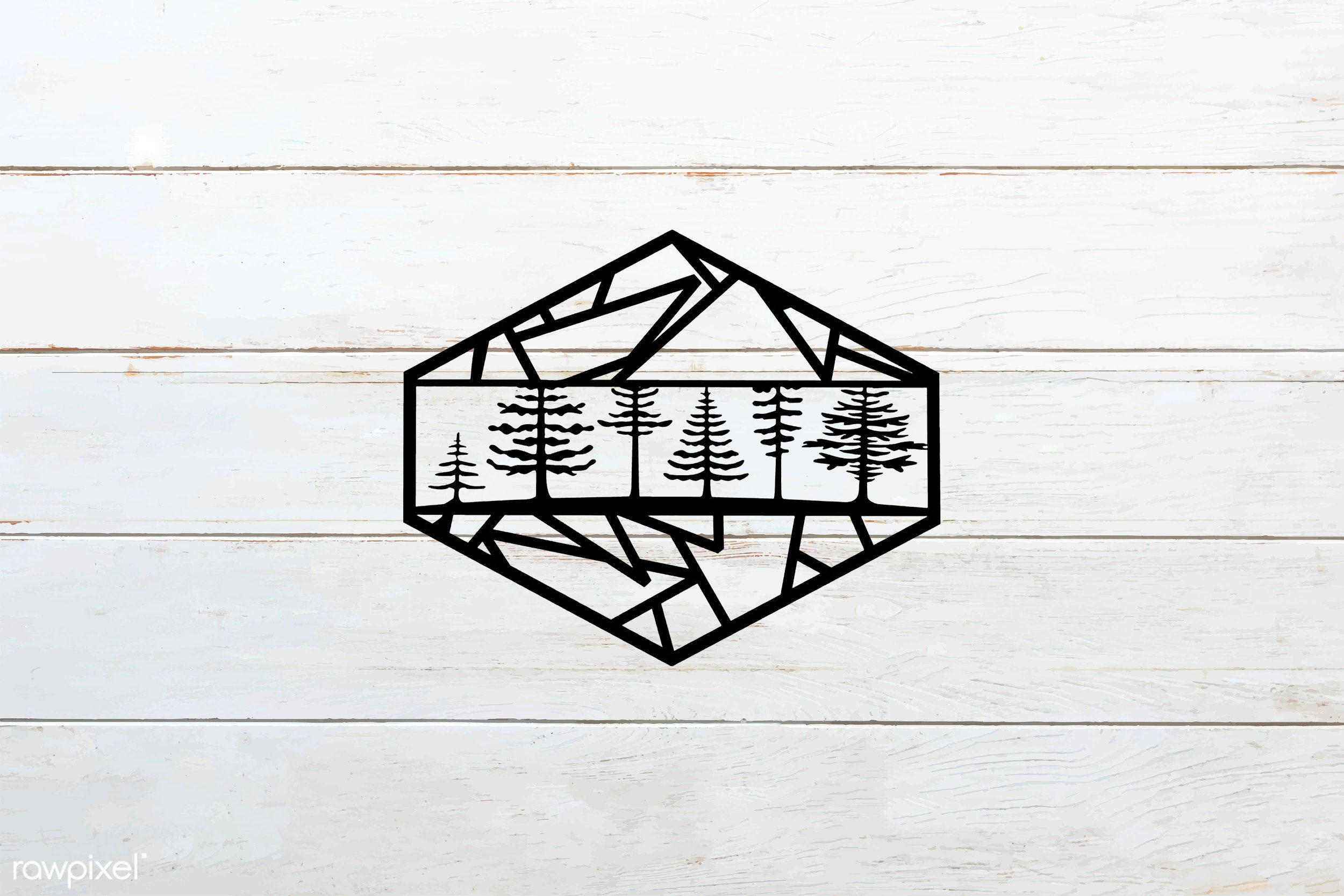 Geometric Trees Vinyl Decal Trees Decal Forest Nature | Etsy