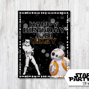 Star Wars Birthday Poster Star Wars Birthday Star Wars Birthday Sign ...