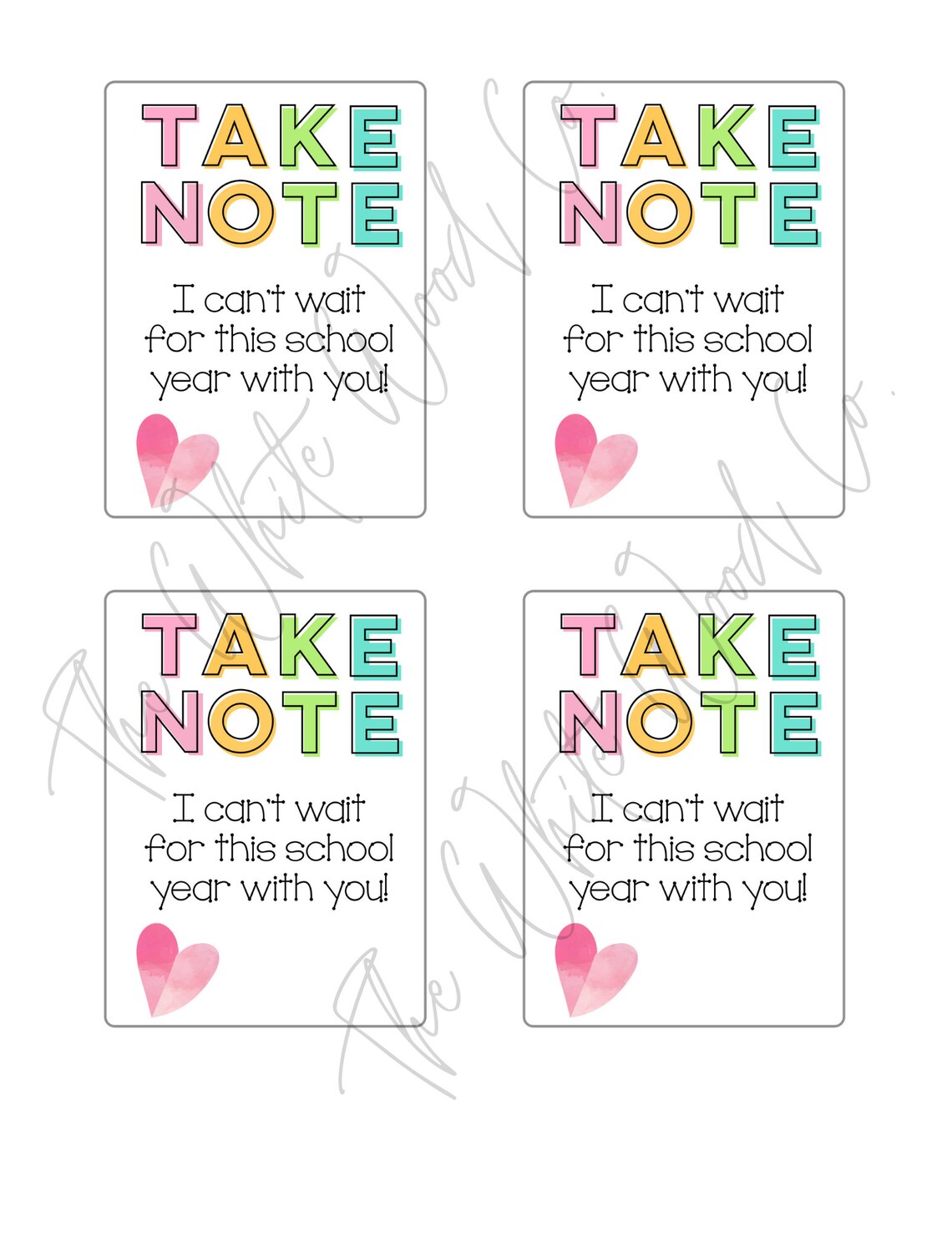 Take Note Teacher Back to School Gift Teacher Gift Back to - Etsy