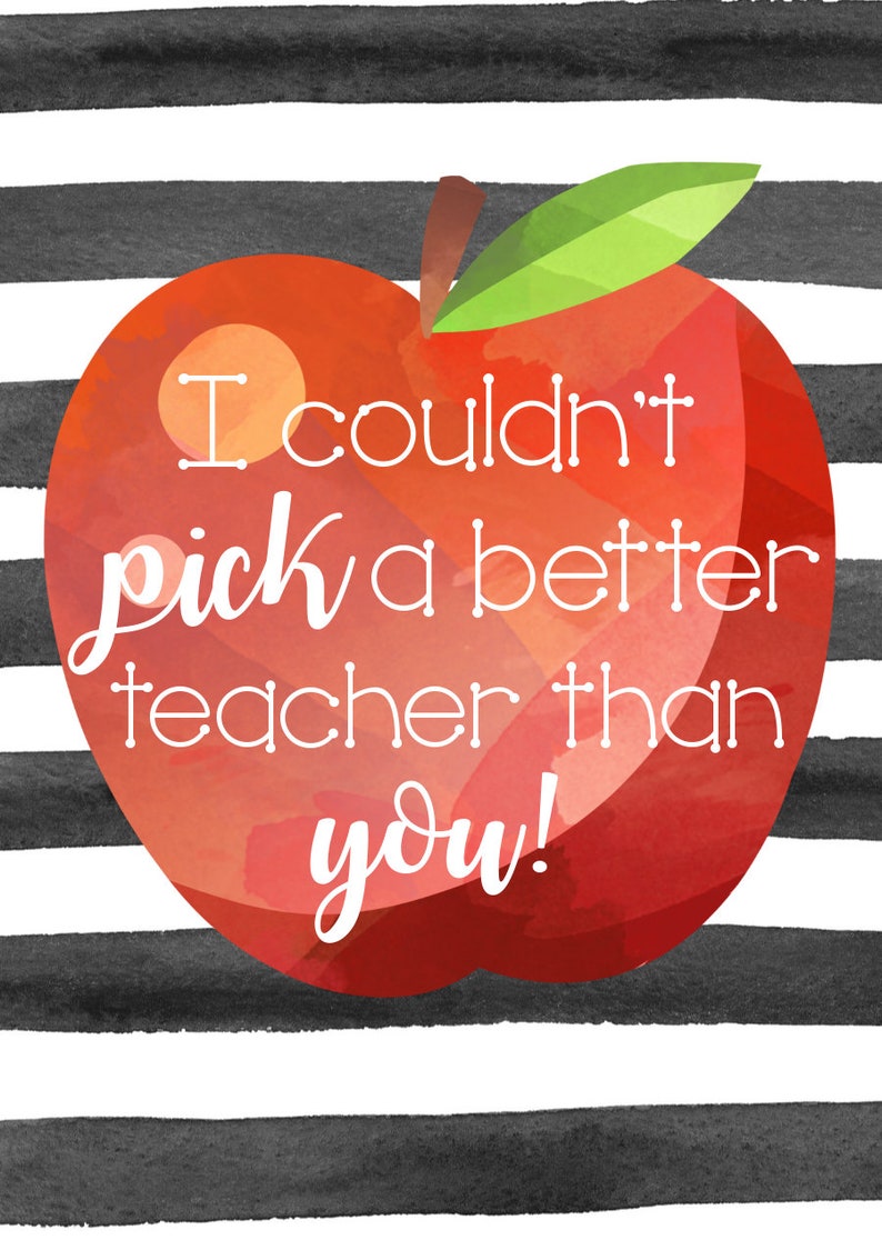 I Couldn't Pick A Better Teacher Back School Gift Tag | Etsy