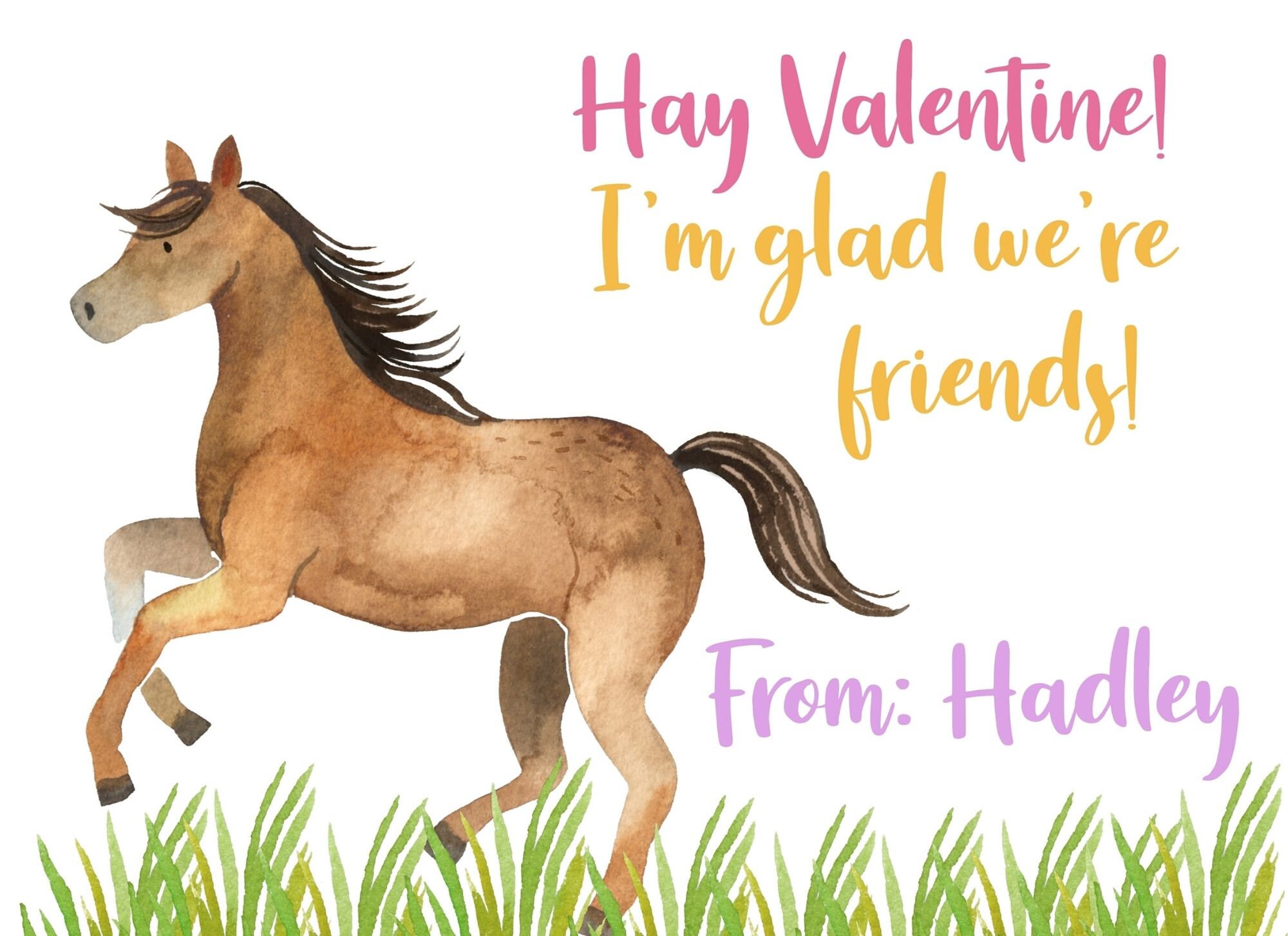 Horse Valentines Horse Valentine Cards Horse Valentines for - Etsy